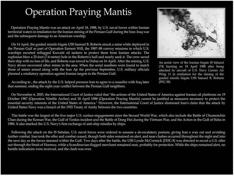 Operation Praying Mantis Plaque - Clio