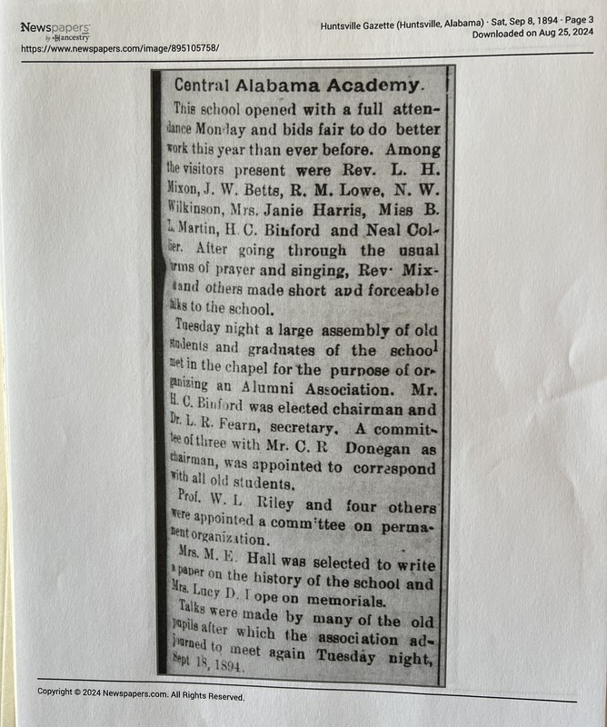 Charles R. Donegan (Block T Lot 50, 34.7271857, -86.6029801) - Clio
