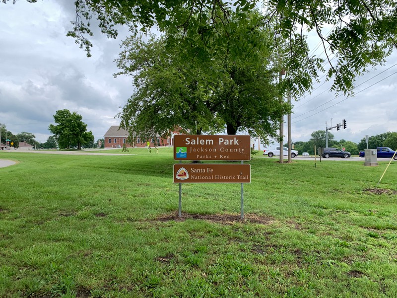 Santa Fe Trail Marker; Old Salem Church & Salem Park - Clio