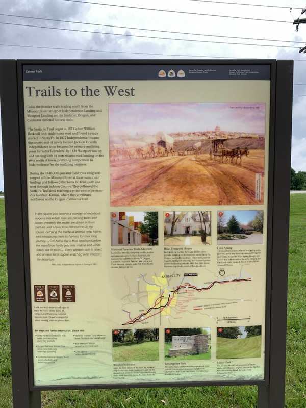 Santa Fe Trail Marker; Old Salem Church & Salem Park - Clio