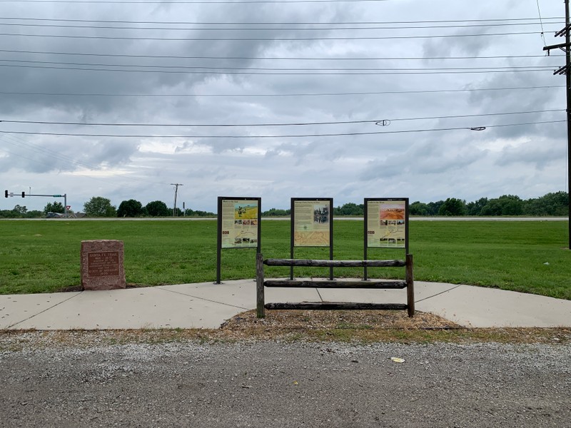 Santa Fe Trail Marker; Old Salem Church & Salem Park - Clio