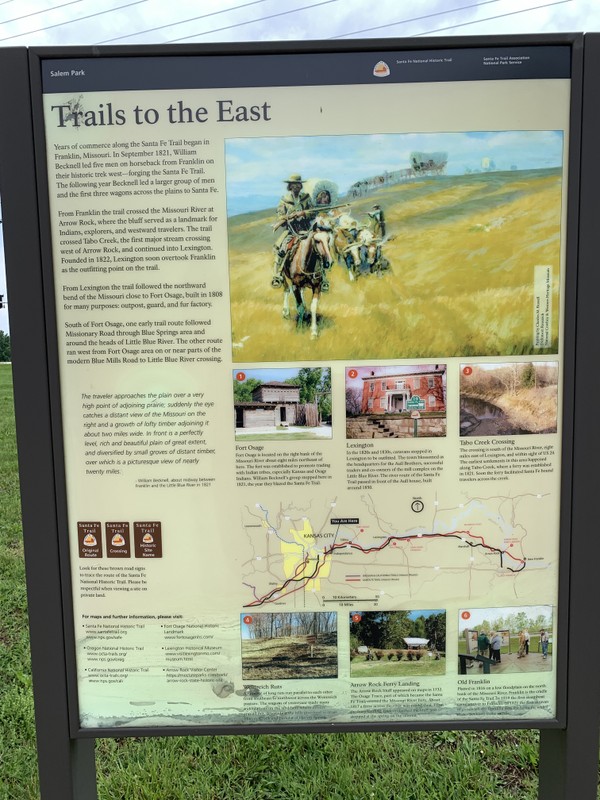 Santa Fe Trail Marker; Old Salem Church & Salem Park - Clio