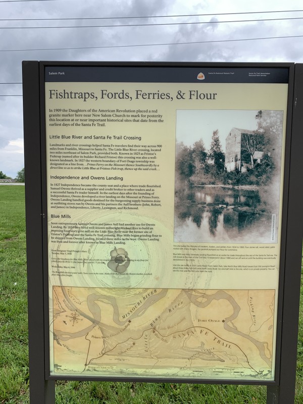 Santa Fe Trail Marker; Old Salem Church & Salem Park - Clio