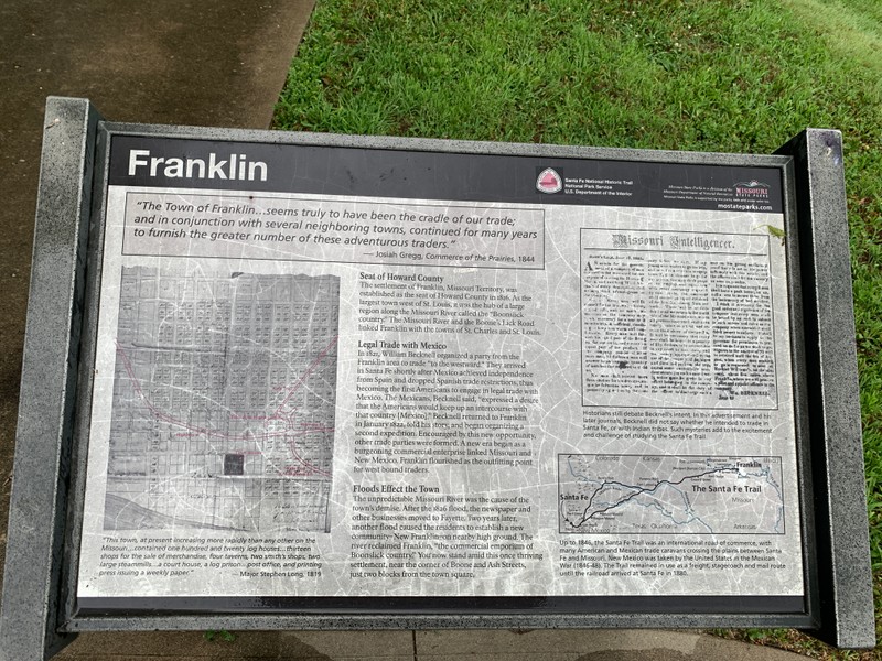 Santa Fe Trail Marker; Old Franklin - Clio
