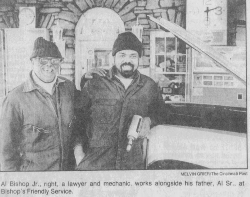 Al Bishop’s Service Station at Burnet and Rockdale Avenues - Clio