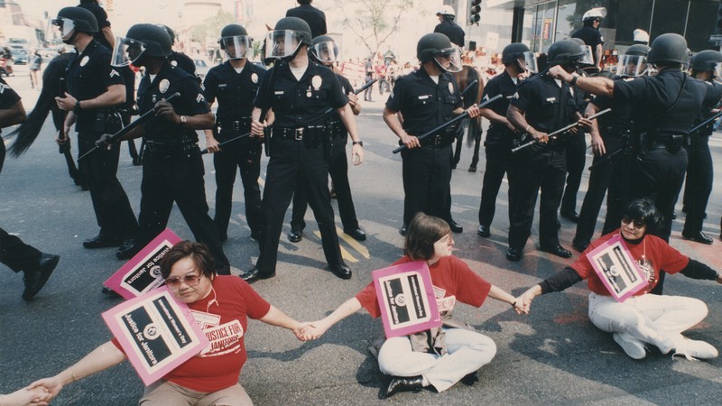 Justice for Janitors Protest, June 15, 1990 - Clio