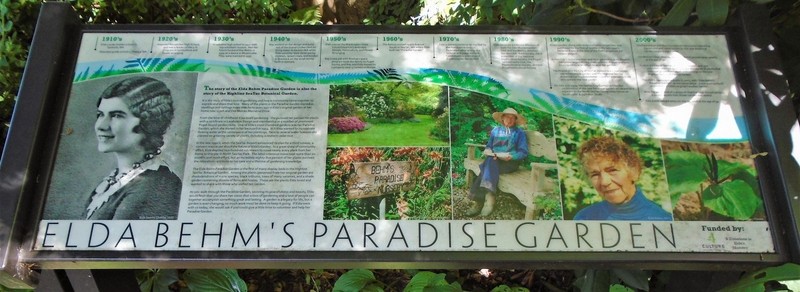 Elda Behm's Paradise Garden Historical Marker and the Highline SeaTac ...