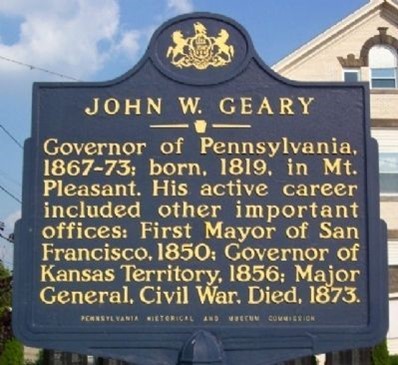 John Geary Historical Marker - Clio