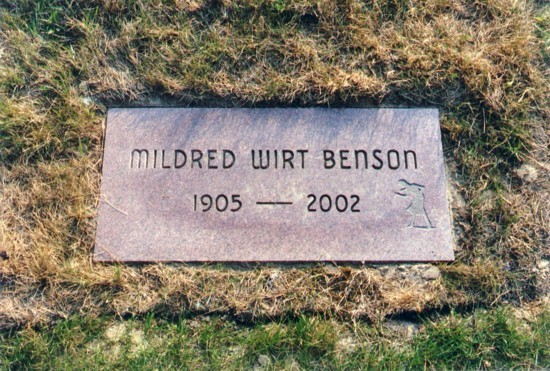 Mildred Wirt Benson Gravesite - Clio
