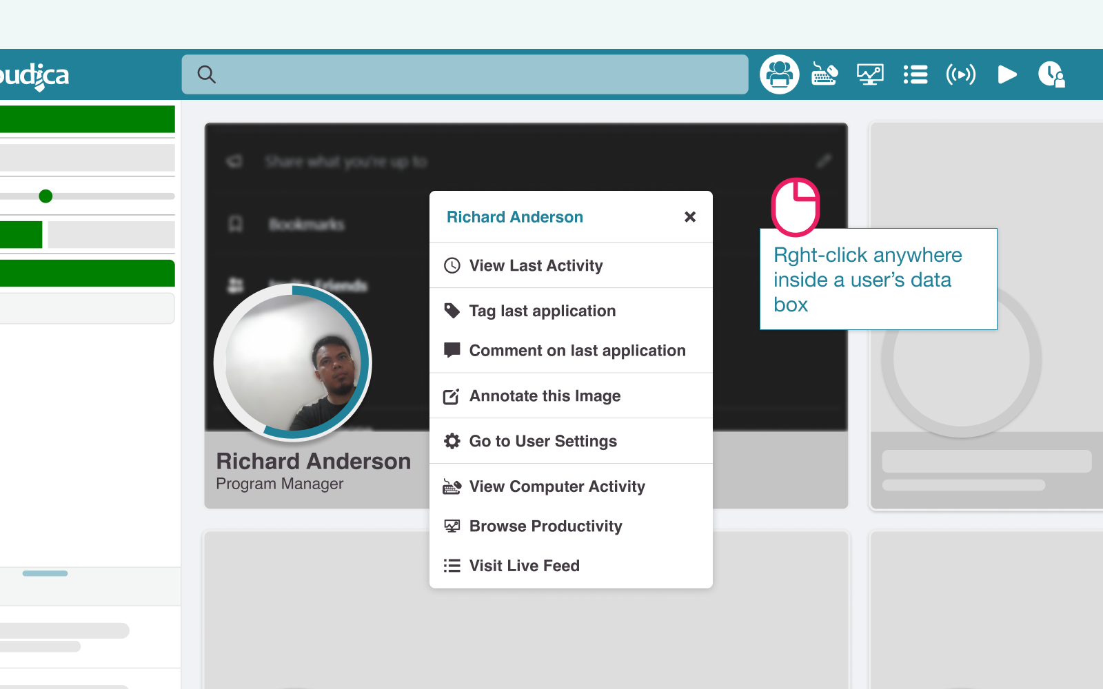 How to Use the User Data Menu