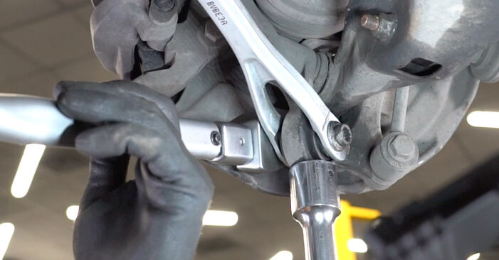 How to change rear suspension lower trailing arm on Mercedes W211 ...