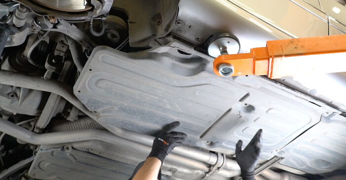 How to change rear suspension lower trailing arm on Mercedes W211 ...