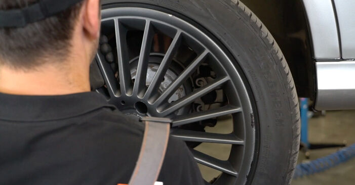 How to change rear suspension lower trailing arm on Mercedes W211 ...