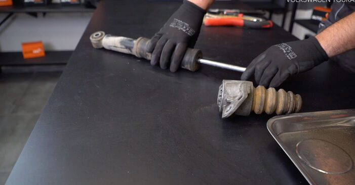 How to change rear shock absorbers on VW Jetta Mk5 (1K) – replacement ...