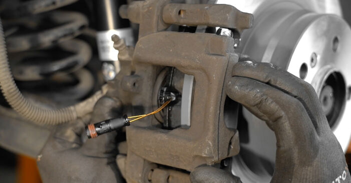 How to change rear brake pad wear sensor on Mercedes W204 – replacement ...