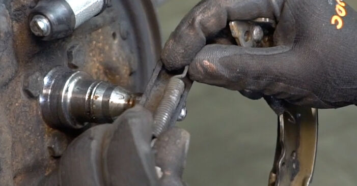 How to change rear brake shoes on VW GOLF I Cabriolet (155 ...