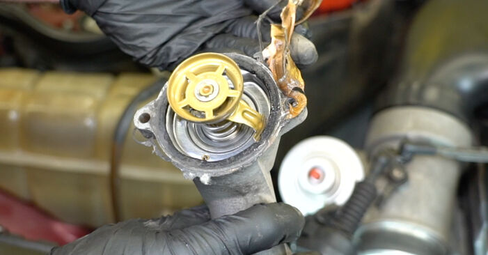How to change temperature sensor and engine thermostat on MERCEDES-BENZ ...