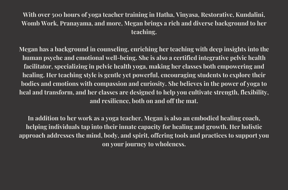 Megan Mathers Yoga Online Yoga for Self Empowerment, Growth & Healing