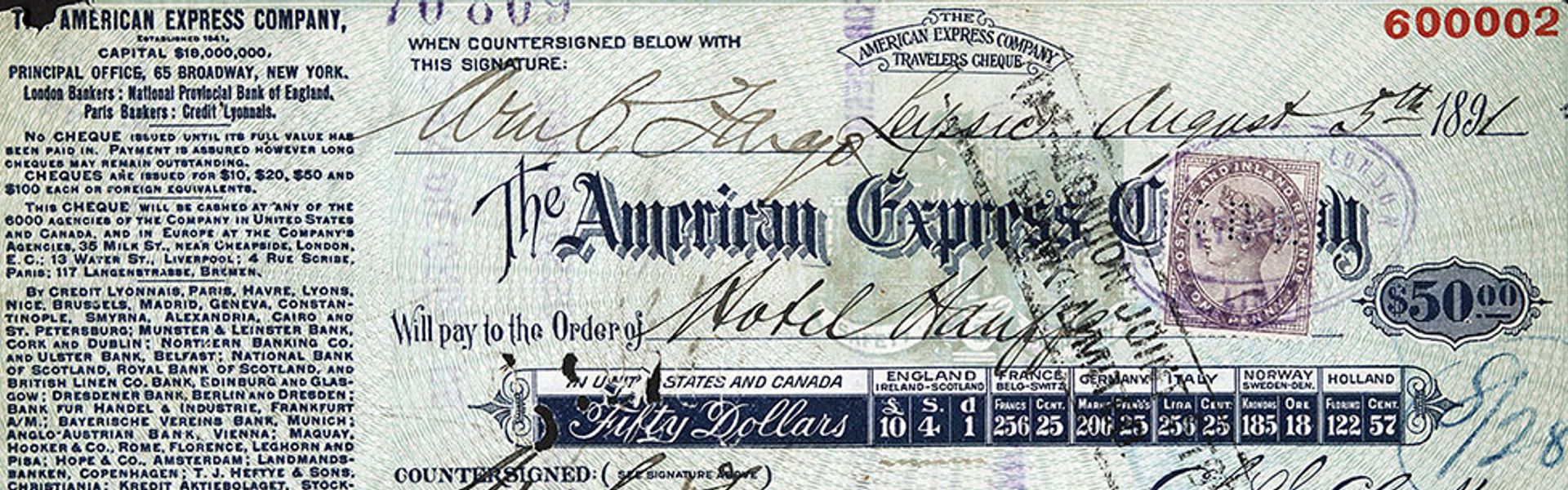 Travelers Cheque invented - CultureNow - Museum Without Walls