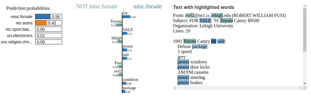 LIME: Interpret Predictions Of Flax (JAX) Text Classification Networks LIME: Interpret Predictions Of Flax (JAX) Text Classification Networks