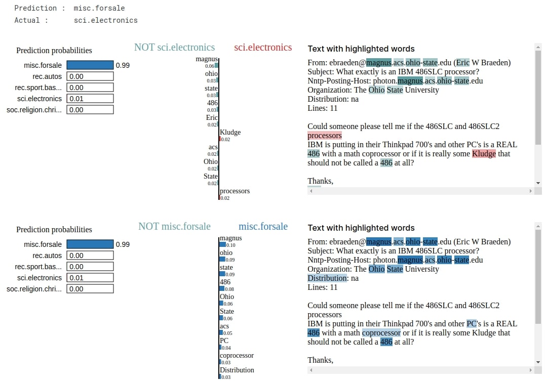 LIME: Interpret Predictions Of Flax (JAX) Text Classification Networks LIME: Interpret Predictions Of Flax (JAX) Text Classification Networks