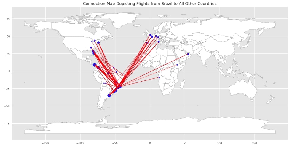 How To Create Connection Map Chart In Python Jupyter Notebook Plotly And Geopandas