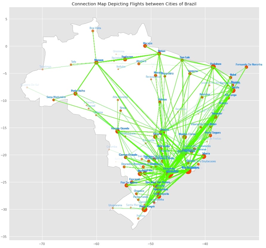 How To Create Connection Map Chart In Python Jupyter Notebook Plotly And Geopandas