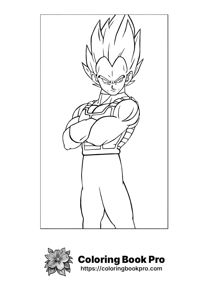 A drawing of vegeta from Dragonball Z | anime_152 | Anime | Coloring ...