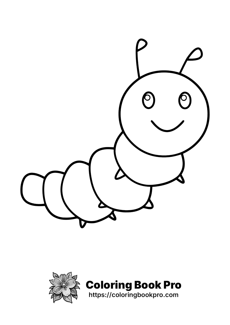 A black and white drawing of a smiling bug | insects_13 | Insects ...