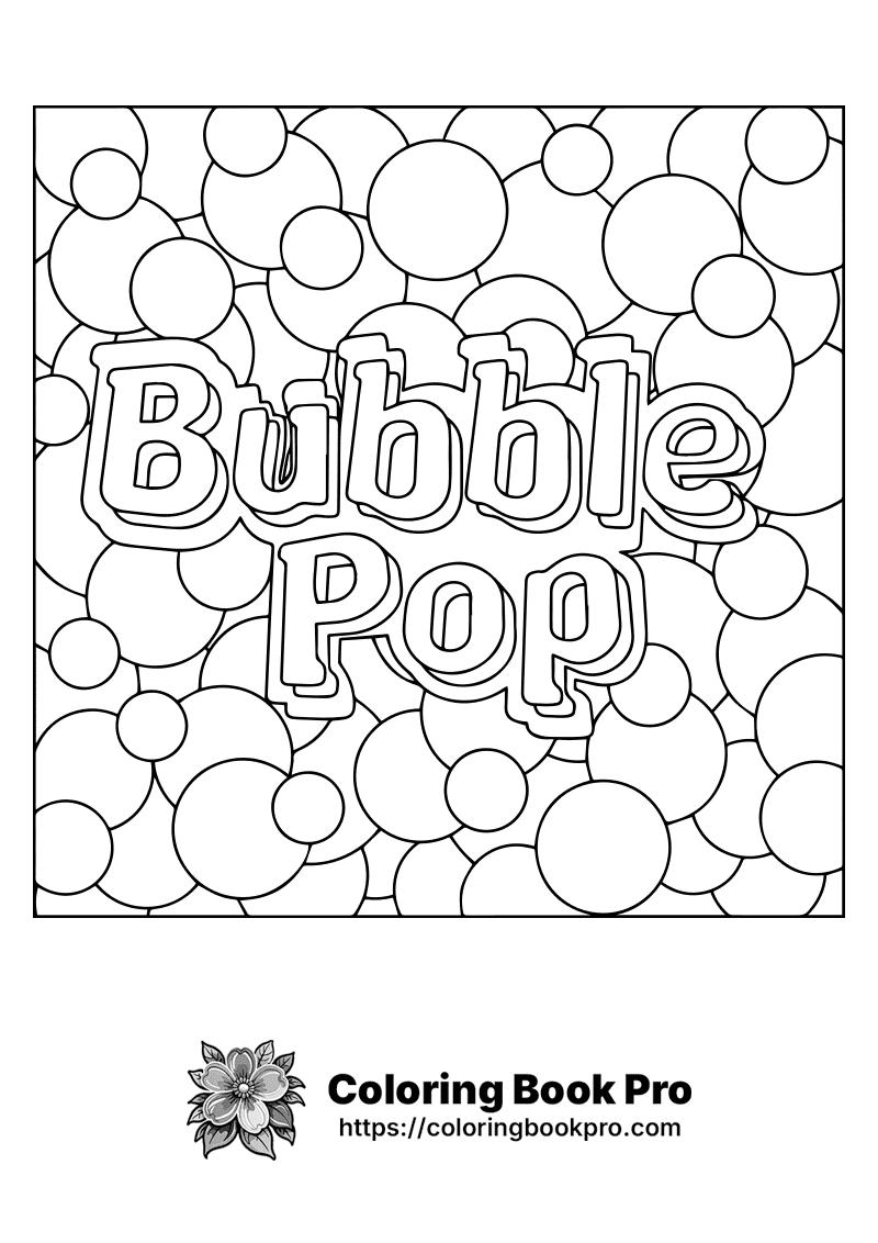 bubble pop coloring page for kids | messages_179 | Messages | Coloring ...