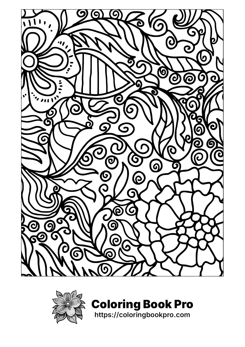 A coloring page of a floral design | patterns_18 | Patterns | Coloring ...