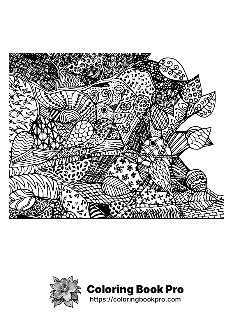 A black and white drawing of a tree | patterns_84 | Patterns | Coloring ...