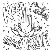 A coloring page with the words keep calm and love on it | messages_451 ...