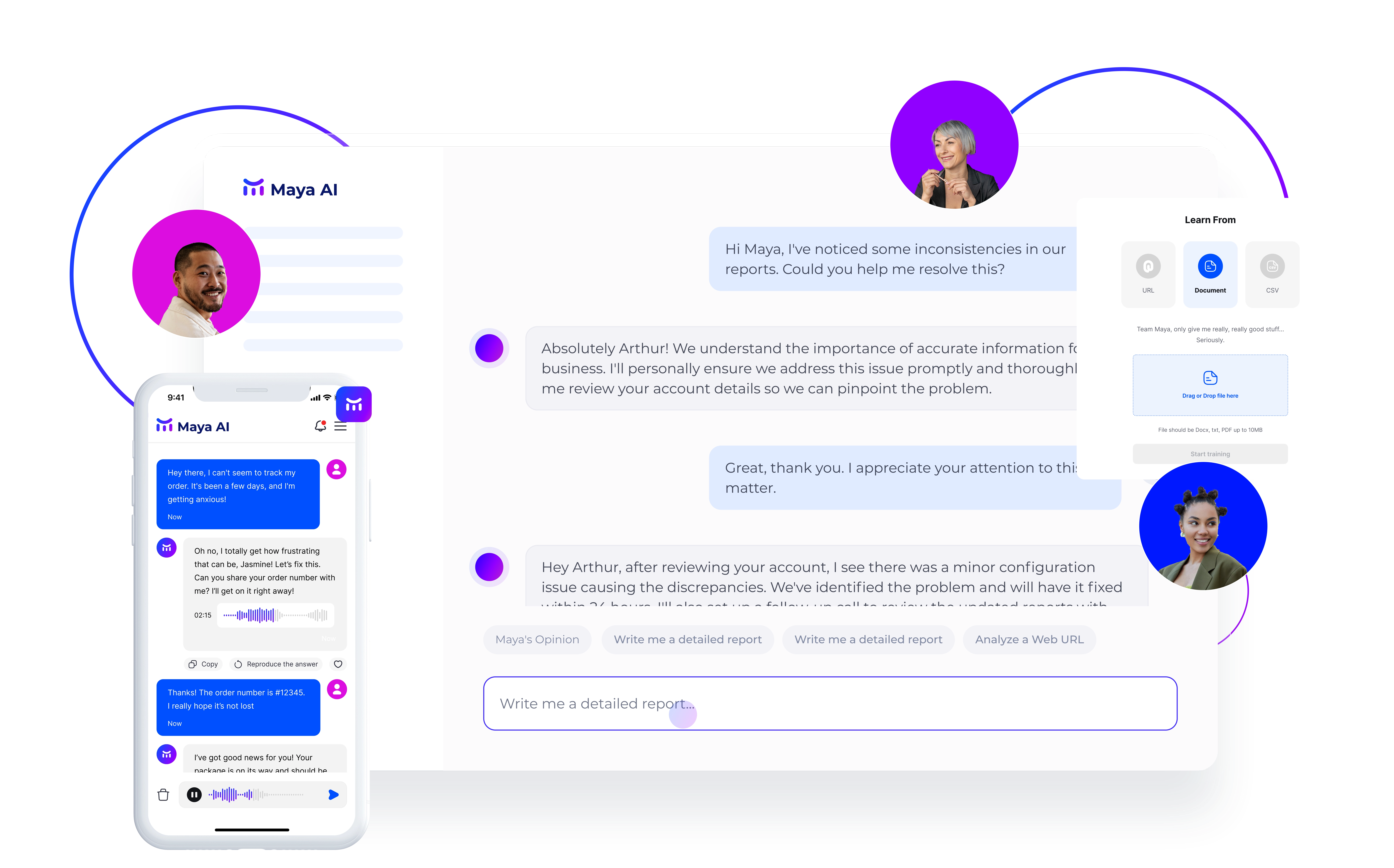 Maya AI - Making business feel human again.