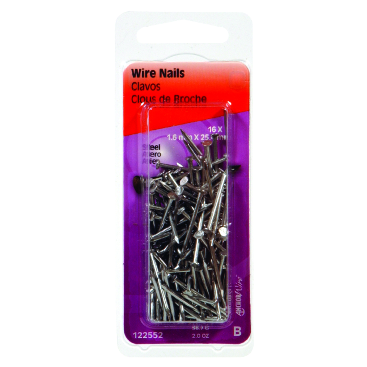 Hillman 1 In. Bright Steel Wire Nails, 16 Gauge, Flat Head, 2 Oz. | Do ...