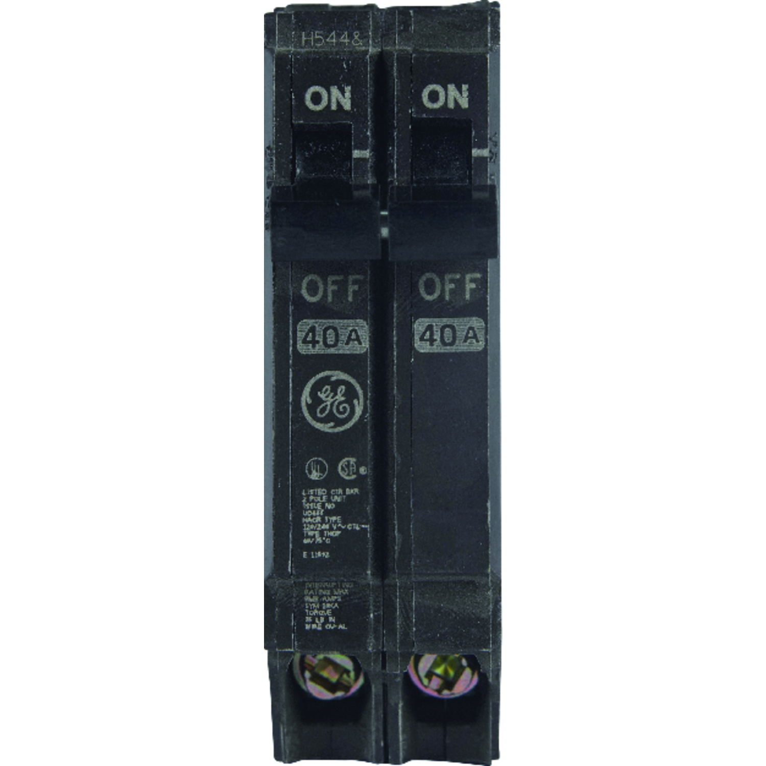 G.E. Q-line Thqp 40 Amp Double-pole Standard Trip Circuit Breaker 120/ ...