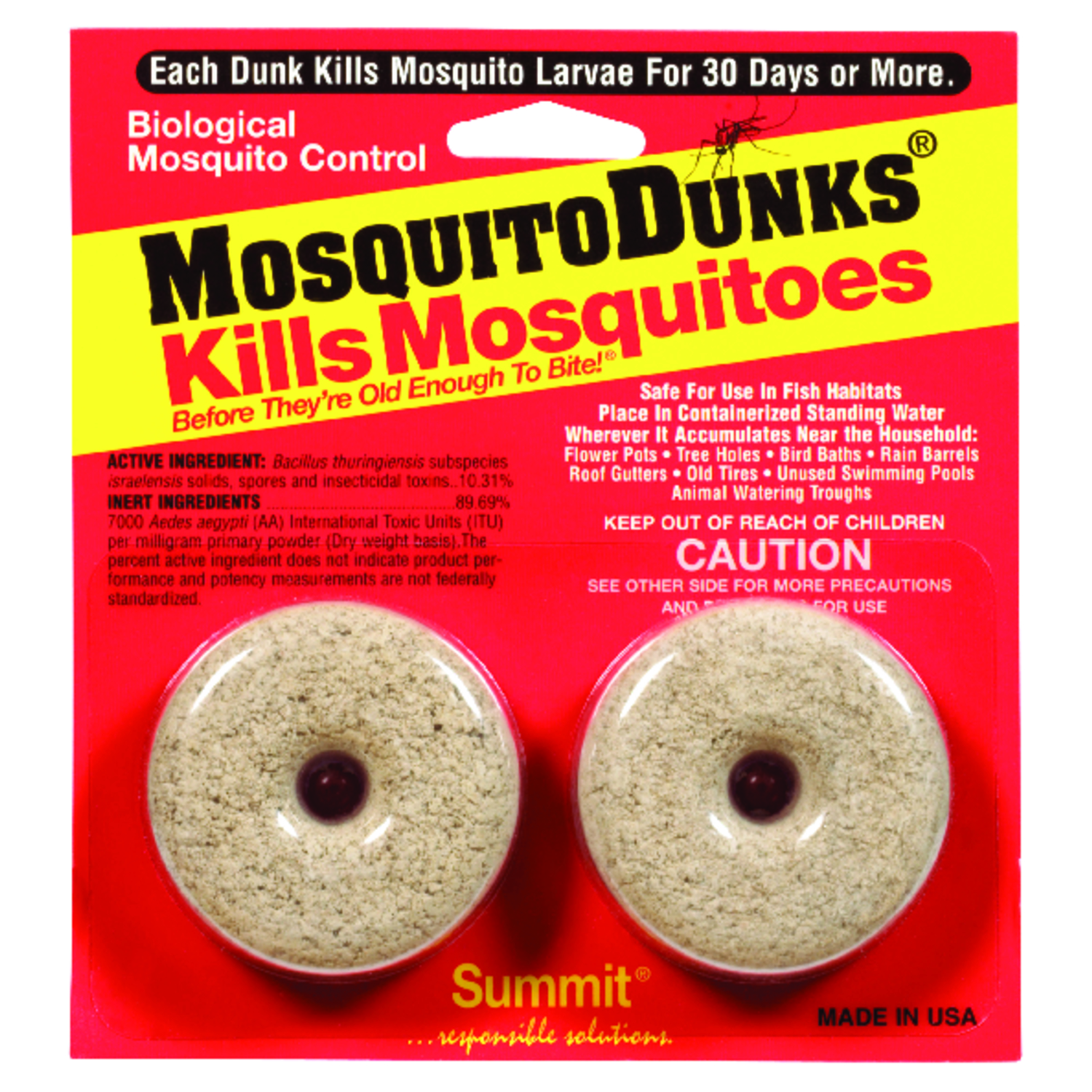 Mosquito Dunks Ready To Use Tablet Mosquito Killer (2-Pack) | Do it ...