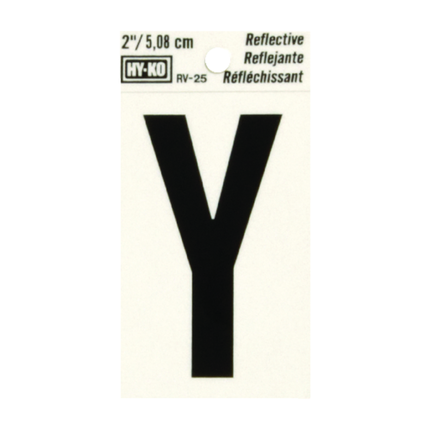 Reflective Black Vinyl Address Letter Y, 2 Inch Height | Do it Best ...