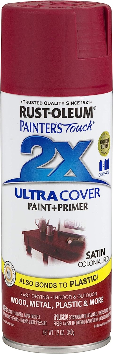 Painter's Touch 2X Satin Colonial Red Spray Paint, 12 Ounce Can | Do it ...