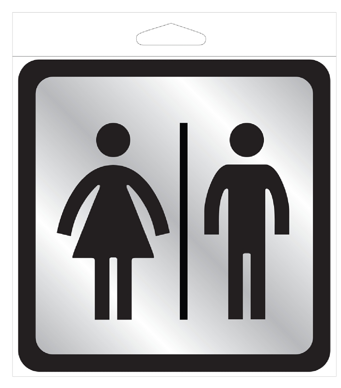 4 In. X 4 In. Self-adhesive Restroom Sign - Mylar Material | Do it Best ...
