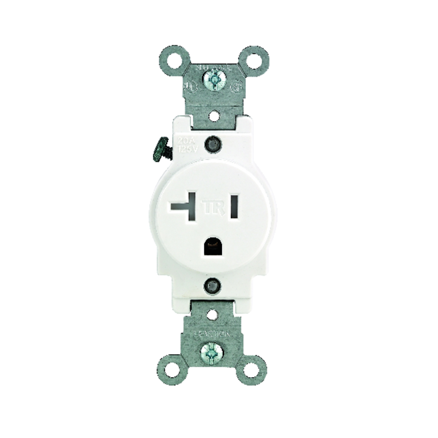Leviton 20A White Commercial Grade 5-20R Tamper Resistant Single Outlet ...