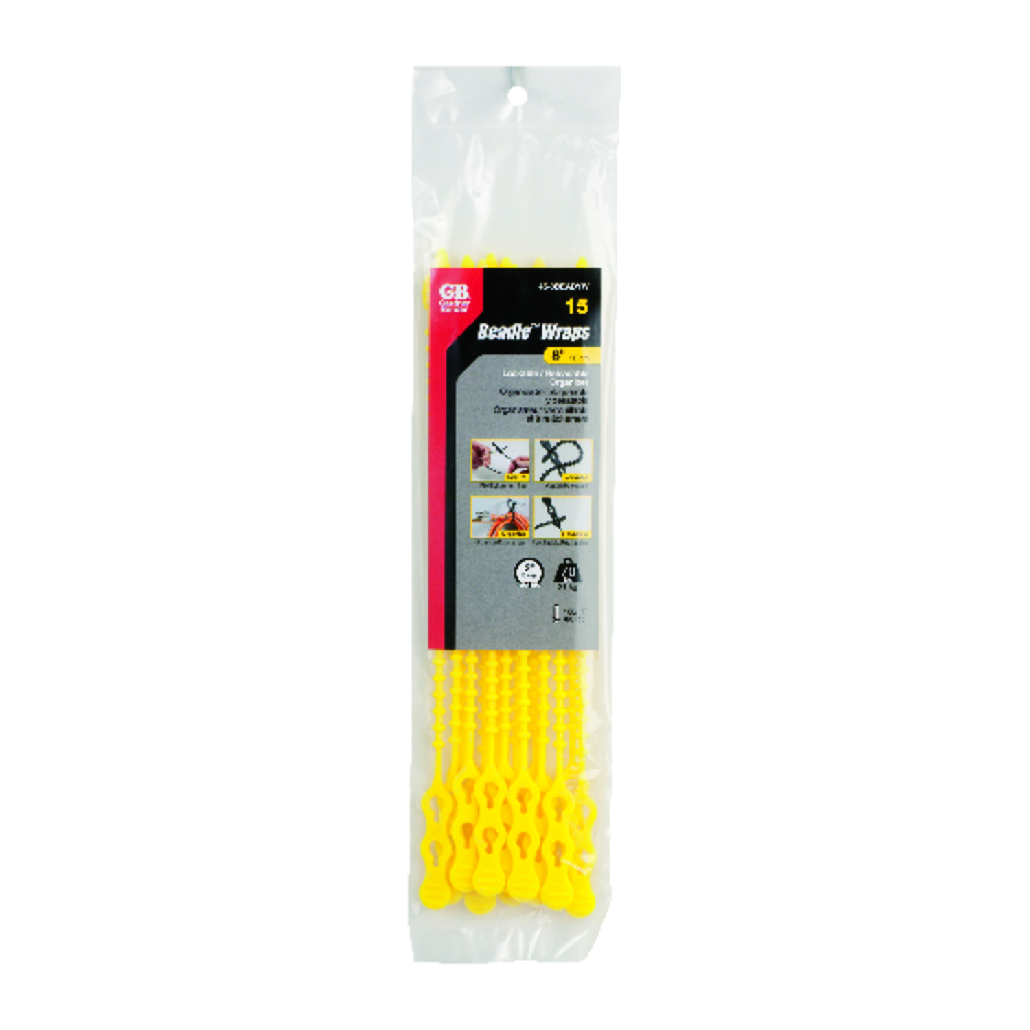 Gardner Bender Beadle Wrap 12 In. x 1/4 In. Yellow Flexible Plastic ...
