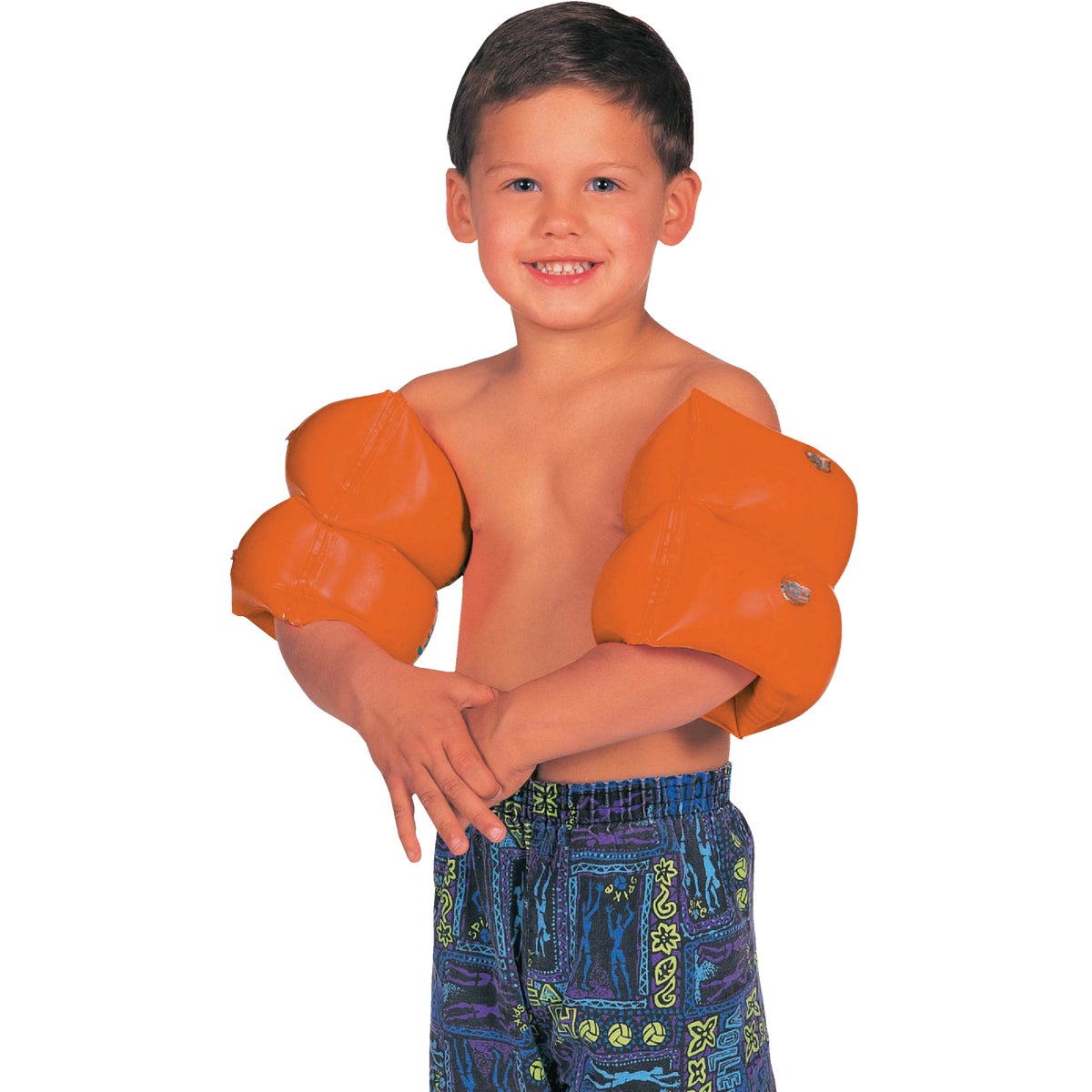 Neon Orange Arm Band Swim Trainer Pair for Swimming Safety and Training ...