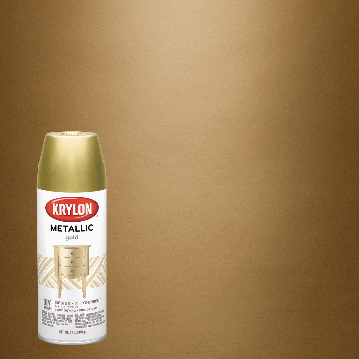 11 Oz. Gold Metallic Gloss General Purpose Spray Paint - Durable Finish ...