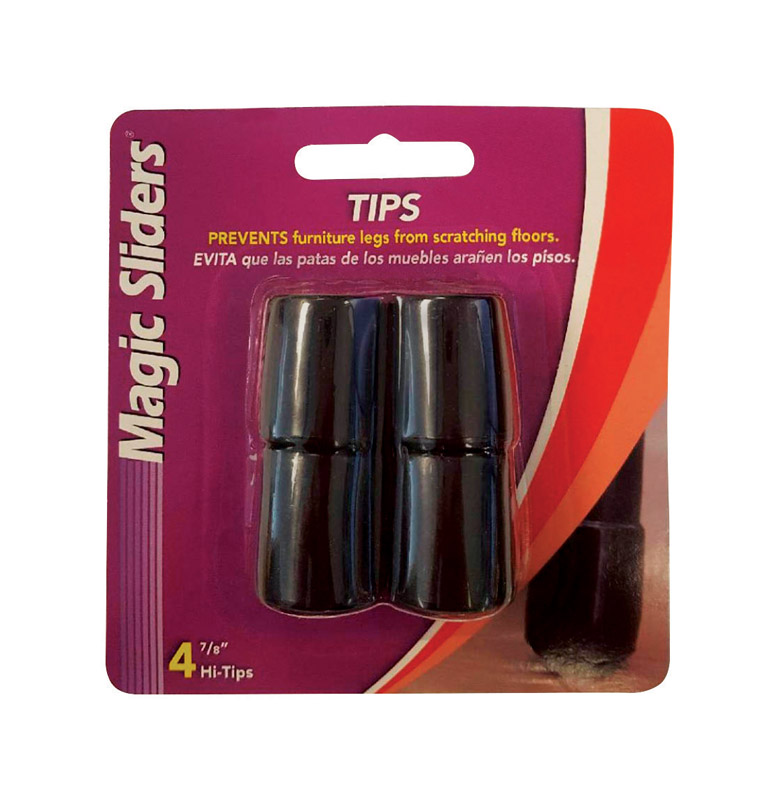 Magic Sliders Vinyl Leg Tip Black Round 7/8 in. W 4 pk | Do it Best ...