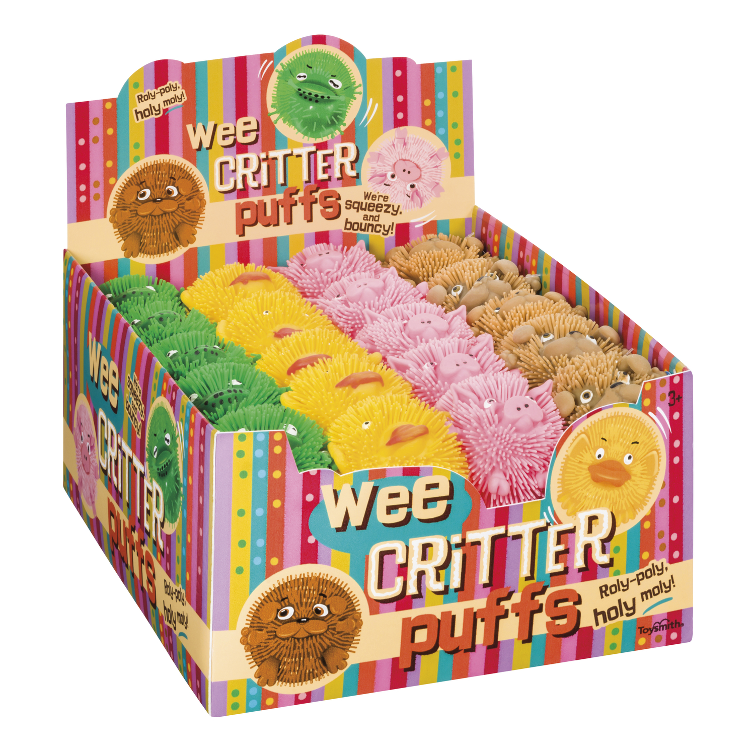 Wee Critter Puffs Assorted Plastic Roly Poly Toys - Perfect For Small ...