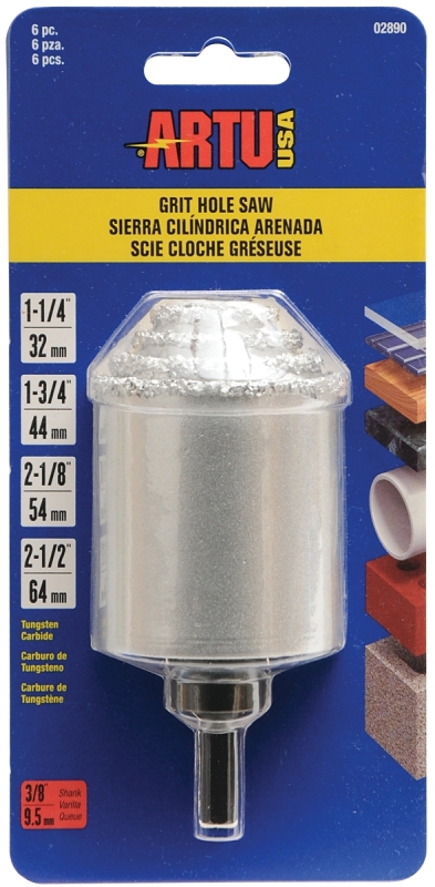 Six Piece Tungsten Carbide Grit Hole Saw Set for Durable Cutting | Do ...