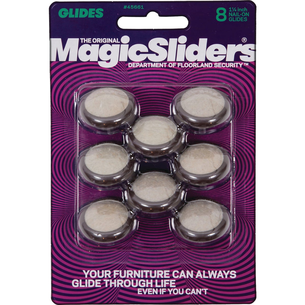 Magic Sliders 1-1/4 In. Round Nail-On Chair Carpet Furniture Glide (8 ...