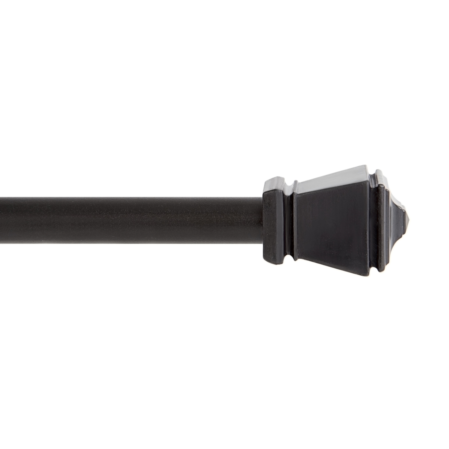 Amelia Black Cafe Curtain Rod Adjustable 7/16 Inch Diameter 48 to 84 ...
