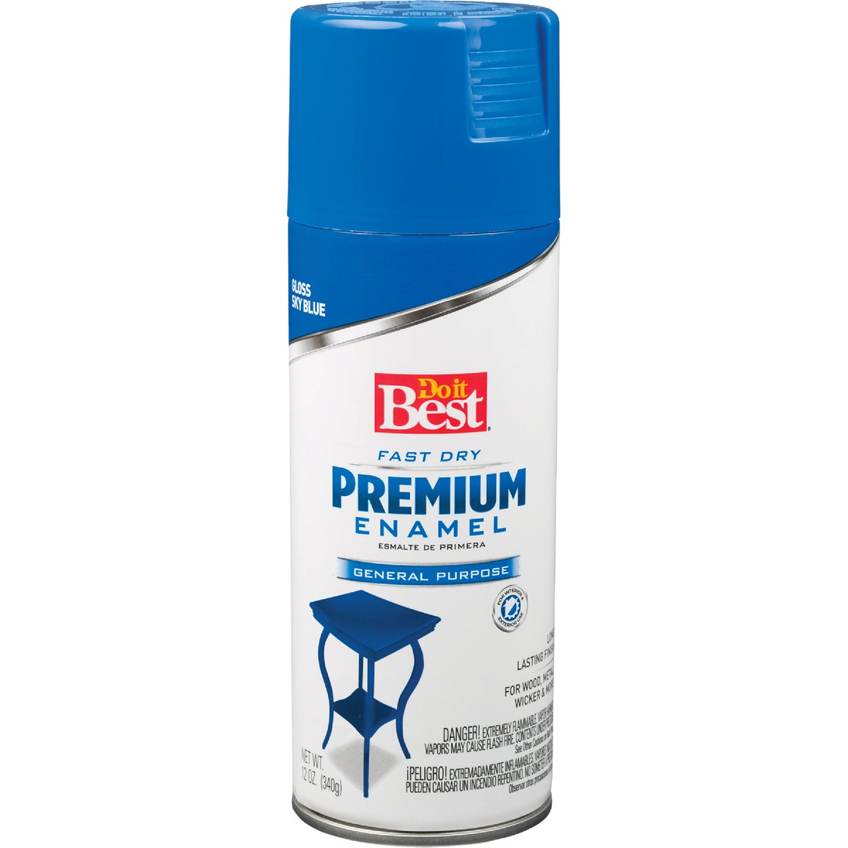 Premium Enamel 12 Oz. Gloss Spray Paint In Sky Blue - Fast Drying ...